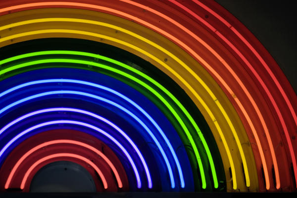 Rainbow neon sign-4025 | Stockarch Free Stock Photo Archive
